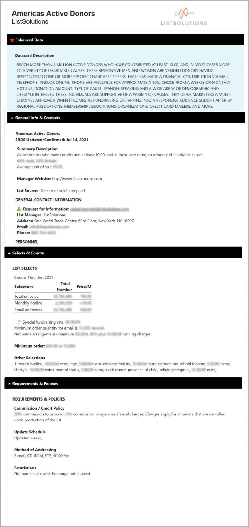 Direct Marketing Lists | Media Planning | SRDS